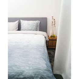 Kayori Bettw&auml;sche &raquo;Shima&laquo; 2 Stk. Hergestellt aus GOTS-zertifizierter Bio-Baumwolle grau Mako-Satin, Obermaterial: 100% Baumwolle B/L: 155cm x 220cm, 1
