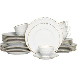 Creatable Kombiservice &raquo;Maria Theresia, Kombi-Service 30-tlg&laquo; Traditionelle Porzellanform gold Porzellan 30 Stk.