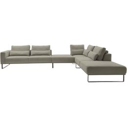 Musterring Ecksofa &raquo;JustB! PM100 bequem, modern, elegant und viel Platz, bodenfrei&laquo; mit Zwischenhocker, wahlweise mit Funktion und Kissen, Ma&szlig;e 290 x 308 beige 