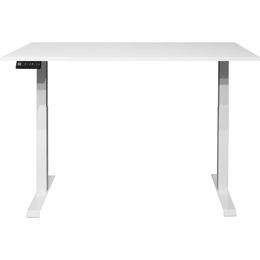 M&auml;usbacher Schreibtisch &raquo;Big System Office&laquo; Breite 140 cm, elektrisch h&ouml;henverstellbar wei&szlig; B/H/T: 140cm
