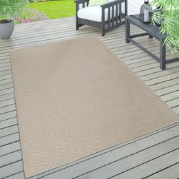 Paco Home Teppich &raquo;Timber 125&laquo; rechteckig 4 mm H&ouml;he Flachgewebe, Sisal Optik, auch als L&auml;ufer, In- und Outdoor geeignet beige Polypropylen B : 120cm 1 Stk., 4mm