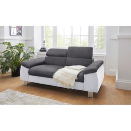 COTTA 2-Sitzer &raquo;Komaris, B: 177 cm&laquo; mit Kopfteilverstellung wei&szlig; Microfaser PRIMABELLE (100% Polyester);Kunstleder SOFTLUX;Feinstruktur (100% 