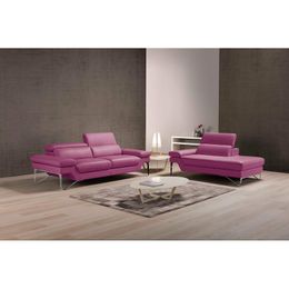 Egoitaliano Polstergarnitur &raquo;Princess Design und Sitzkomfort im Einklang, bequem und hochwertig&laquo; Set aus 2,5 Sitzer und freitehende Ottomane, Kopfst&uuml;tzen 