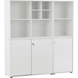 Schildmeyer Aktenschrank &raquo;Serie 400, B&uuml;rom&ouml;bel-Set-5-tlg., Made in Germany&laquo; Solide Verarbeitung - Dieses Produkt ist in Deutschland gefertigt wei&szlig; Holzwerkstoff 