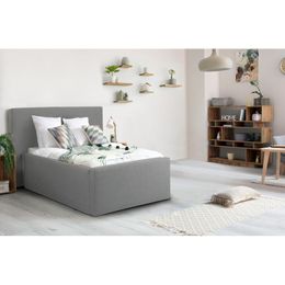 Home Affaire Polsterbett &raquo;Dalina&laquo; geradliniges Kopfteil, in 5 Breiten, auch in 220cm L&auml;nge grau Struktur (100% Polyester) Liegefl&auml;che L&auml;nge B: 200cm x