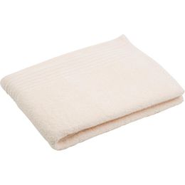 G&ouml;zze Gaestehandtuecher &raquo;Hanna&laquo; Set, Uni Farben, strukturierte Bord&uuml;re, 100% Baumwolle beige Walkfrottier, Obermaterial: 100% Baumwolle B/L: 30cmx50cm, 3 