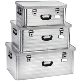 Enders Transportbeh&auml;lter &raquo;Toronto&laquo; Set, 47L = 3,6kg; 80L = 5kg; 130L = 6,6kg silber Aluminium Einheitsgr&ouml;&szlig;e