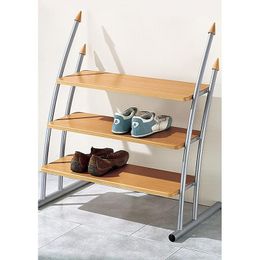 Inosign Schuhregal buchefarben silber 3 Stk. offene F&auml;cher