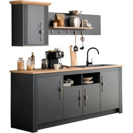 OTTO home K&uuml;che &raquo;KS-Westminster&laquo; Breite 204 cm, ohne E-Ger&auml;te grau B/H/T: 204cm x 60cm