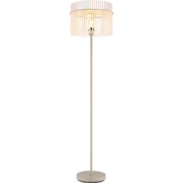 Globo LIGHTING Stehlampe &raquo;GORLEY&laquo; E27 1 Stk. Stehleuchte f&uuml;r Wohn- & Schlafzimmer sandfarben beige 1, &Oslash; 38cm H: 152cm, 1 Stk.