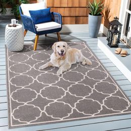 Sanat Teppich &raquo;Berlin, auch als L&auml;ufer und in Rund&laquo; rechteckig 6 mm H&ouml;he In -und Outdoor geeignet, robust und pflegeleicht grau Kunstfaser B : 80cm 1 Stk., 