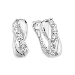 Bruno Banani Damen Paar Creolen &raquo;Schmuck Geschenk Silber 925 Ohrschmuck Ohrringe&laquo; mit Zirkonia (synth.) bunt Silber 925 (Sterlingsilber)