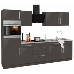 Wiho-K&uuml;chen wiho K&uuml;chen K&uuml;chenzeile &raquo;Cali&laquo; ohne E-Ger&auml;te, Breite 280 cm grau B/H/T: 280cm x 60cm