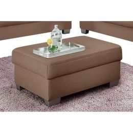 DOMO collection Hocker &raquo;Amando&laquo; braun PRIMABELLE -Microfaser aus 100% Polyester, ;SOFTLUX -Kunstleder;Strukturstoff aus 90% Polyester, 10% Polyacryl;