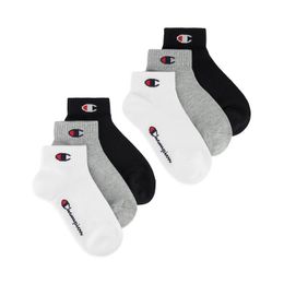Champion Herren Kurzsocken &raquo;6 Pack Quarter Socks&laquo; Set, 6 Stk. tlg. f&uuml;r Kinder, sportlicher Look, mit unifarbenem Design bunt 27 (30)