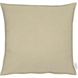Apelt Dekokissen &raquo;ALASKA&laquo; Uni, Kissenh&uuml;lle ohne F&uuml;llung, 1 St&uuml;ck beige Baumwolle, Polyester B/L: 49cm x 49cm, 1 Stk.
