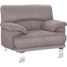 Trendmanufaktur Sessel &raquo;Cecilia II, Loungesessel in italienischem Design&laquo; breite und bequeme Armlehnen grau Microfaser Vintage (100% Polyester);