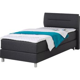 Maintal Boxspringbett inkl. Topper grau Bezug bei beige, anthrazit und hellgrau: pflegeleichter Strukturstoff (100% Polyester);Bezug bei wei&szlig; und schwarz: 