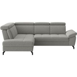 Sit & More sit&more Ecksofa &raquo;Vanity; L-Form, B. 254 cm&laquo; Inkl.Sitz-,Kopf-und Armteilverstellung 100% Polyester B/H/T: 254cm x 84cm x 197cm, Flachgewebe, Ottomane 