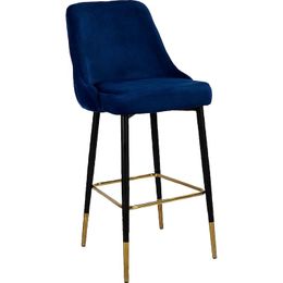 Kayoom Hochstuhl &raquo;Barstuhl Mojo, gesteppte R&uuml;ckenlehne&laquo; () 1 Stk.modern, elegant, Unaufdringliche moderne Farbauswahl blau Polyester B/H/T: 53cm x 110cm x 