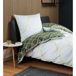 Janine Wendebettw&auml;sche &raquo;Mako-Satin87109 08&laquo; mit Reissverschluss silber Mako-Satin, Obermaterial: 100% Baumwolle B/L: 155cm x 220cm, 1 Stk., 1 Stk., Mako-