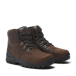Timberland Damen Winterstiefel "CHILLBERG MID LACE UP WATERPROOF SNOW BOOT", Gr. 41,5, braun, Leder, Synthetik, Schuhe, Snowboots, Winterboots,