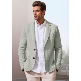 John Devin Herren Sakko "aus elastischer Jersey Pikee-Qualit&auml;t", gr&uuml;n, Gr. M, unifarben, Piqu&eacute;, Obermaterial: 65% Baumwolle, 35% Polyester. Futter: