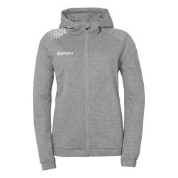 Kempa Damen Trainingsjacke "Kapuzenjacke Ambition 28 Women", grau, Gr. XL, Obermaterial: 100% Polyester Pol. recyc.., Jacken