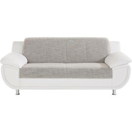 Trendmanufaktur 3-Sitzer &raquo;Rondo 3, zeitlos und modern, bequem, Materialmix, Breite 207cm&laquo; wahlweise mit Federkern, extrabreite Armlehnen zum Relaxen 