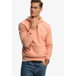 Superdry Herren Kapuzensweatshirt "Essential Logo Classic Hood"coral reef, Gr. M, unifarben, angeraute Sweatware, Obermaterial: 80% Baumwolle, 20%