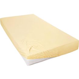 Primera Spannbettlaken &raquo;Mako-Feinjersey Spannbetttuch&laquo; Geeignet f&uuml;r Standardmatratzen bis 22 cm, 100% Baumwolle orange Mako-Jersey, Obermaterial: 100% 