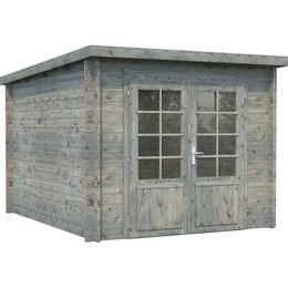 Palmako Gartenhaus &raquo;Ella&laquo; 6,9 m&sup2; grau Holzwerkstoff ohne Fu&szlig;boden, ohne Dacheindeckung