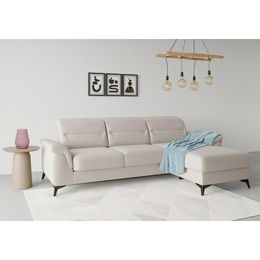 Sit & More sit&more Ecksofa &raquo;Sinatra L-Form&laquo; mit Recamiere, optional mit Kopfteilverstellung und Armteilfunktion grau 100% Polyester B/H/T: 258cm x 85cm x 170cm,
