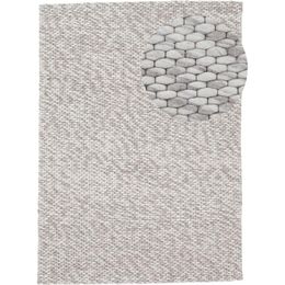 CarpetFine Wollteppich &raquo;Sina, auch als L&auml;ufer&laquo; rechteckig 14 mm H&ouml;he Handweb Teppich, reine Wolle, meliert, handgewebt, weich & kuschelig braun Wolle 