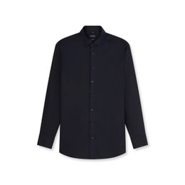 OLYMP Herren Businesshemd "OLYMP Luxor, Modern Fit, New Kent mit extra langem Arm", schwarz, Gr. 42, 100% Baumwolle, Hemden