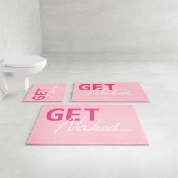 OTTO home Badematte &raquo;Get Naked, modern, Badvorleger, Badezimmer Teppich&laquo; H&ouml;he 20 mm rutschhemmend beschichtet schnell trocknend Badteppich, mit 