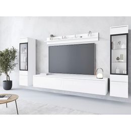 Home Affaire Wohnwand &raquo;VERA II&laquo; Komplett-Set, 4 Stk. tlg. wei&szlig; B/H/T: 260cmcm x 130cmcm x 33cmcm, ohne Beleuchtung