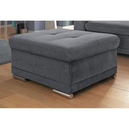 Sit & More sit&more Polsterhocker &raquo;Andiamo&laquo; grau Struktur ( 100% Polyester);Kunstleder SOFTLUX ;Luxus-Microfaser ALTARA NUBUCK (100% Polyester) B/H/T: 100cm x 