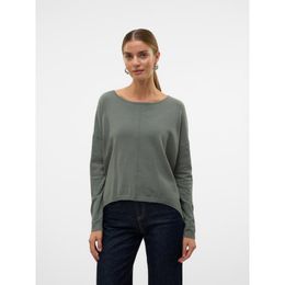 V&eacute;ro Moda Vero Moda Damen Rundhalspullover &raquo;VMBREEZE AURA LS ZIPPER BLOUSE NOOS&laquo; gr&uuml;n L