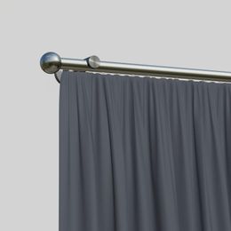 Indeko Gardinenstange &raquo;Colombes&laquo; &Oslash; 16 mm 1 l&auml;ufig-l&auml;ufig Wunschma&szlig;l&auml;nge Innenlauf Komplett-Set inkl. Gleitern und Montagematerial silber Aluminium B/L