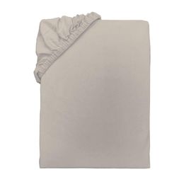 Tom Tailor HOME Spannbettlaken beige Jersey, Obermaterial: 100% Baumwolle B/L: 200cm, 1 Stk., Jersey, 140-160x200 20cm