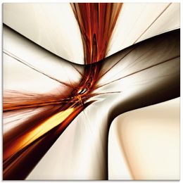 Artland Glasbild &raquo;Abstrakt modern&laquo; Muster 1 Stk. tlg. in verschiedenen Gr&ouml;&szlig;en beige B/H/T: 40cm x 40cm, Glasbild Muster quadratisch, 1 Stk.