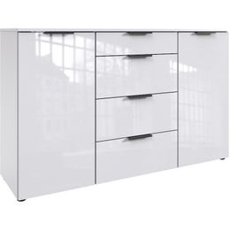 wimex Kombikommode &raquo;level36 D by fresh to go&laquo; mit lackierten Hochglanz-Fronten, soft-close Funktion, 135cm breit wei&szlig; Holzwerkstoff B/H/T: 135cm x 84cm x 