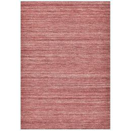Theko Wollteppich &raquo;Pure UNI&laquo; rechteckig 14 mm H&ouml;he Handwebteppich, meliert, reine Wolle, handgewebt rot Schurwolle B : 60cm 1 Stk., 14mm, L: 90cm
