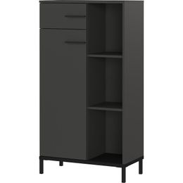 Germania Aktenschrank &raquo;GW-Rovigo mit offenem Regal & Schublade,&laquo; 1 Stk. tlg. spiegelverkehrt montierbar, H&ouml;he 120 cm, Made in Germany grau 