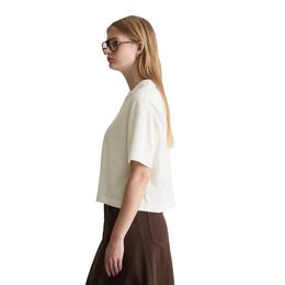 Marc O'Polo Damen T-Shirt "aus Organic Cotton"silky wei&szlig;, Basic, Gr. XXS, MARC O'POLO DENIM, unifarben, Obermaterial: 100% Baumwolle, Shirts
