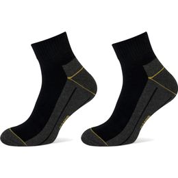 STAPP Herren Arbeitssocken "Yellow Quarter 2er Pack 2 Paar", Gr. 43, schwarz, Obermaterial: 51% Polyester PES. 26% Baumwolle CO. 21% Polyamid PA. 2%