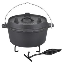 GSW Feuertopf &raquo;Black Iron BBQ&laquo; 1 tlg. tlg. Gusseisen schwarz 4,2 l + &Oslash; 24cm + H&ouml;he 10cm