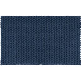 Pad Fu&szlig;matte &raquo;UNI, Schmutzfangmatte&laquo; rechteckig 15 mm H&ouml;he handgewebt, Uni Farben, In- und Outdoor geeignet, auch als L&auml;ufer blau Kunstfaser B : 52cm 