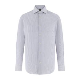 Boggi Milano Button Up Shirt male size XL/XXL Dark blue / White